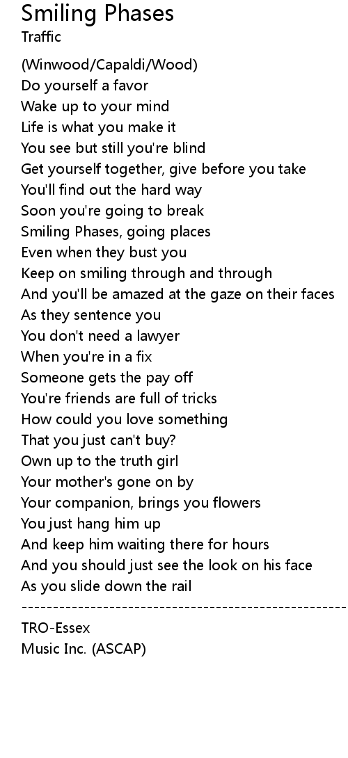 Smiling Phases 歌词 - 歌词网
